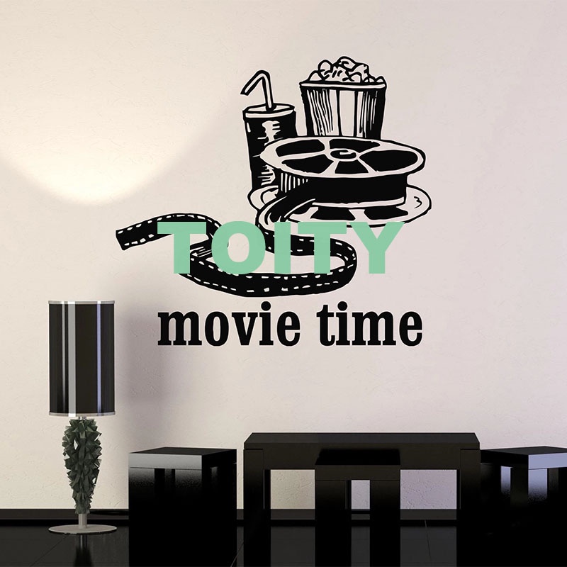 Filming Art Cinema Movie Wall Sticker Acter Producer Filmstrip Vinyl ...