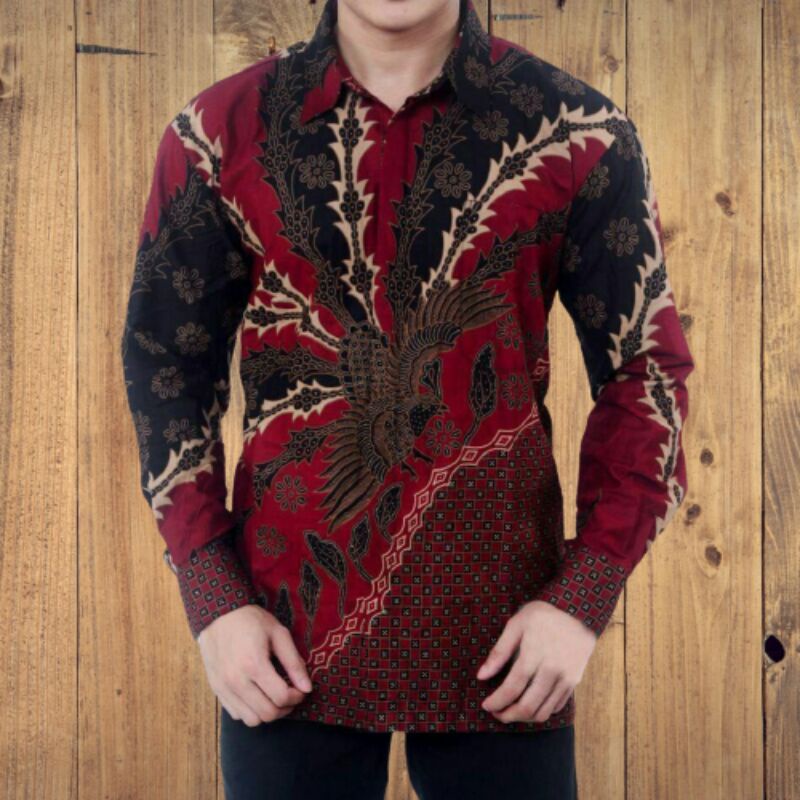 KEMEJA MERAH Latest exclusive red pattern shirt, men's fashion ...