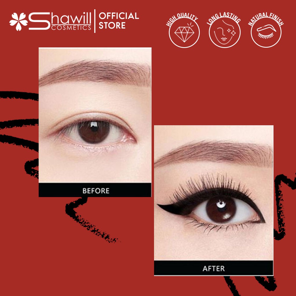 Shawill Eyeliner Waterproof Ultra Fine Eye Makeup S3044 | Shopee ...