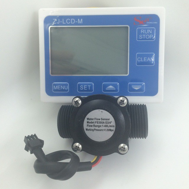 FS300A Display controller for Hall flow DN20 pipe 3/4'' Water Flow Hall ...