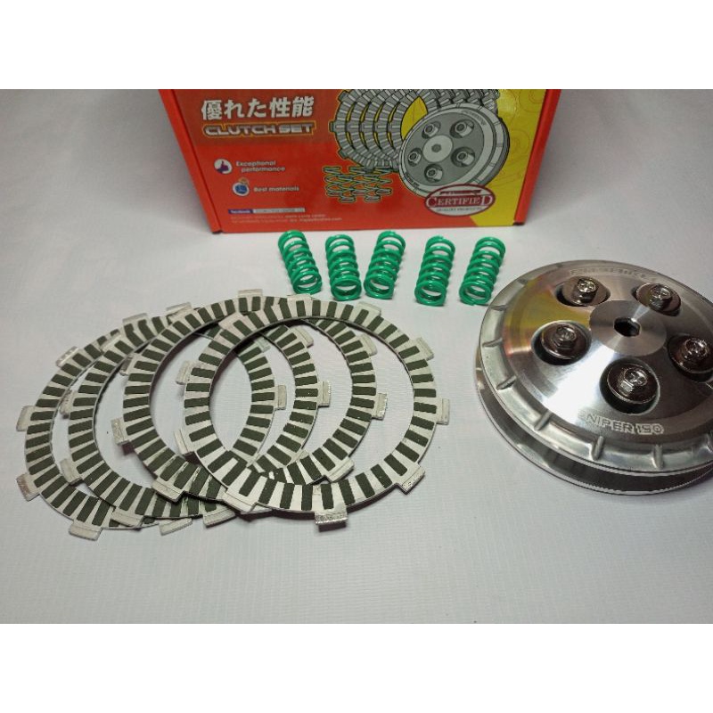 SNIPER 150 HYPER CLUTCH SET PITSBIKE 5SPRINGS 4KEVLAR LINING | Shopee ...