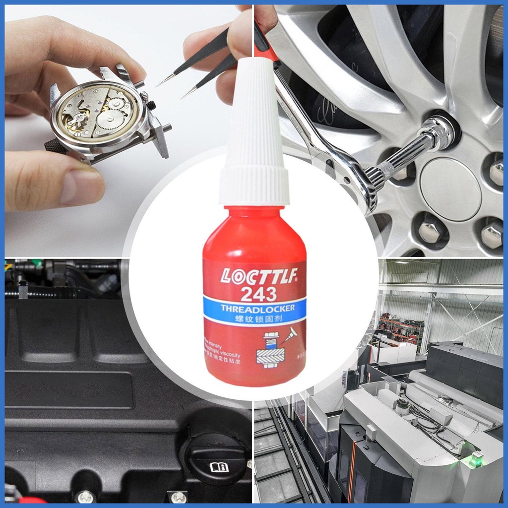 Blue ThreadlockerMedium Strength Tolerant Threadlocker 243 Screw for ...