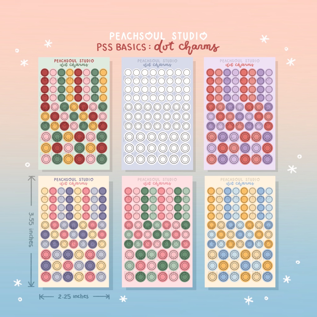 PSS Basics Dot Charms Double Cut Mini Circles Deco Glitter + Holo ...