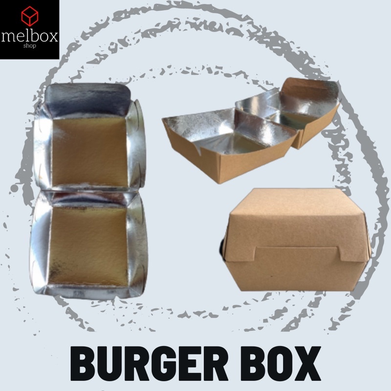 [600 pcs ‼️] GOOD FOOD Burger Box Silver | Shopee Philippines