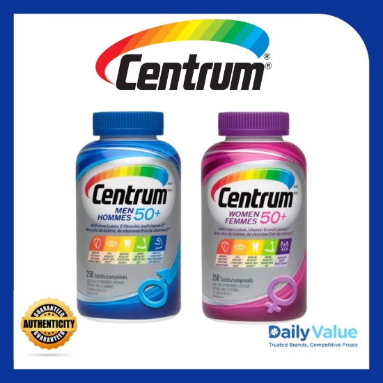 Centrum Silver Multivitamins for Men / Women 50+ (09/2023 expiry), 250 ...