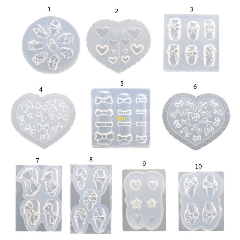 flgo Sculpture Stamping Plate Nails Art Stencils Crystal Epoxy Resin ...