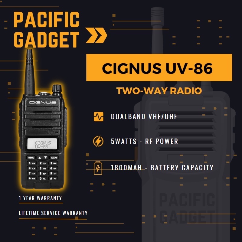 Cignus UV-86 Dualband 5watts Two Way Radio walkie talkie radio | Shopee ...