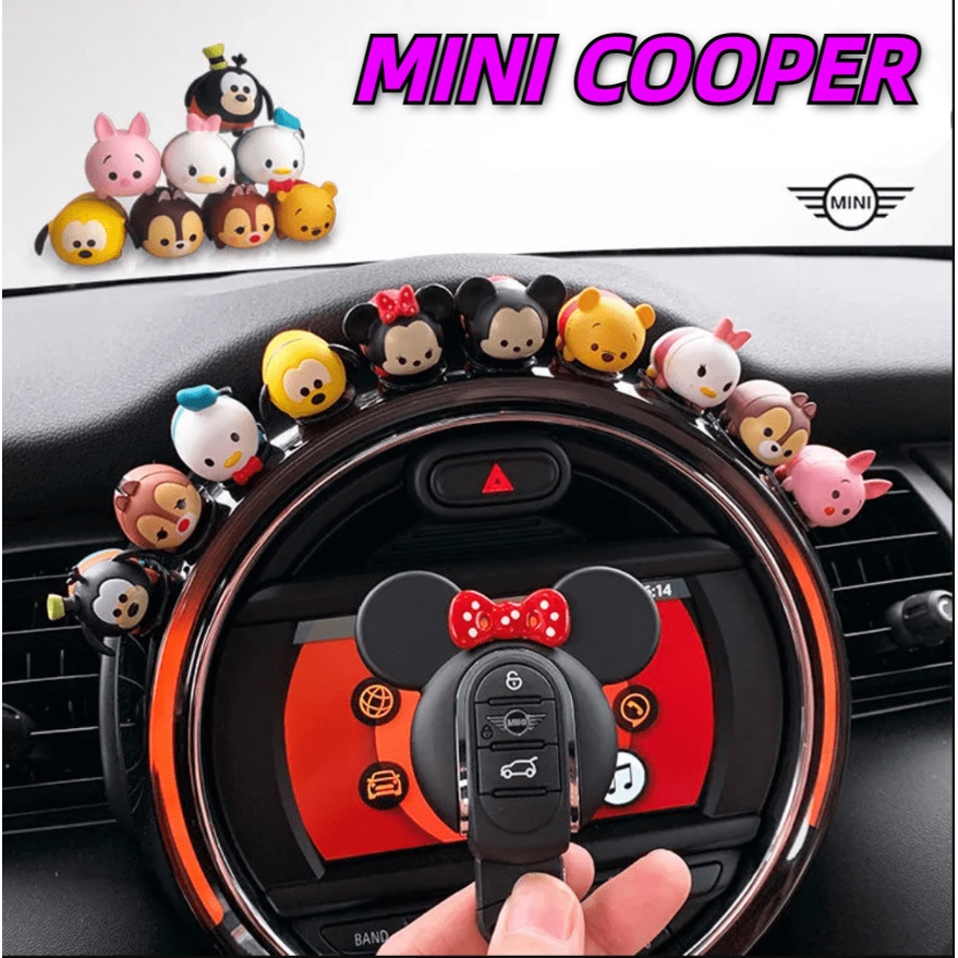 MINI COOPER Ornament Center Console Screen Mickey Minnie Doll ...