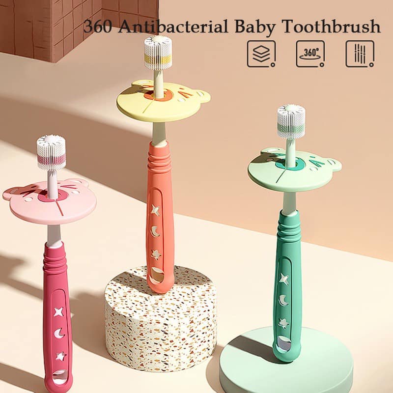 Baby Toothbrush Soft 360 Degrees Kids 1-6 Years Old Babies Training ...