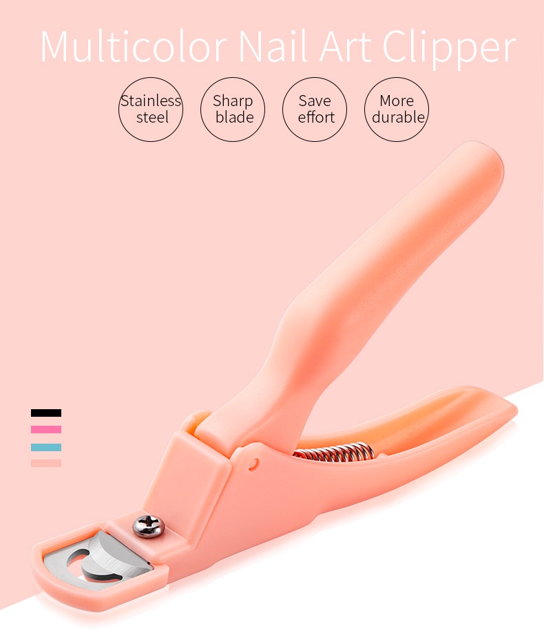 Nail Clipper U-shaped French False Nail Tips Cutter Plastic Round Edge ...