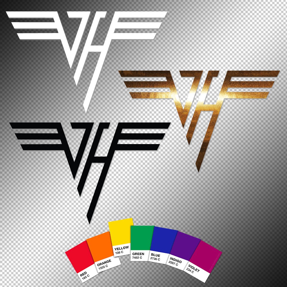 Sticker | 1x Van Halen | All weather die-cut decal | Classic Rock | 3 ...