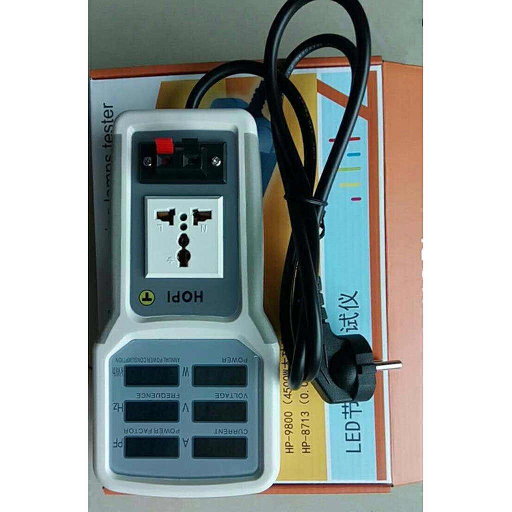 HP-9800 Handheld power meter power analyzer LED metering socket current ...