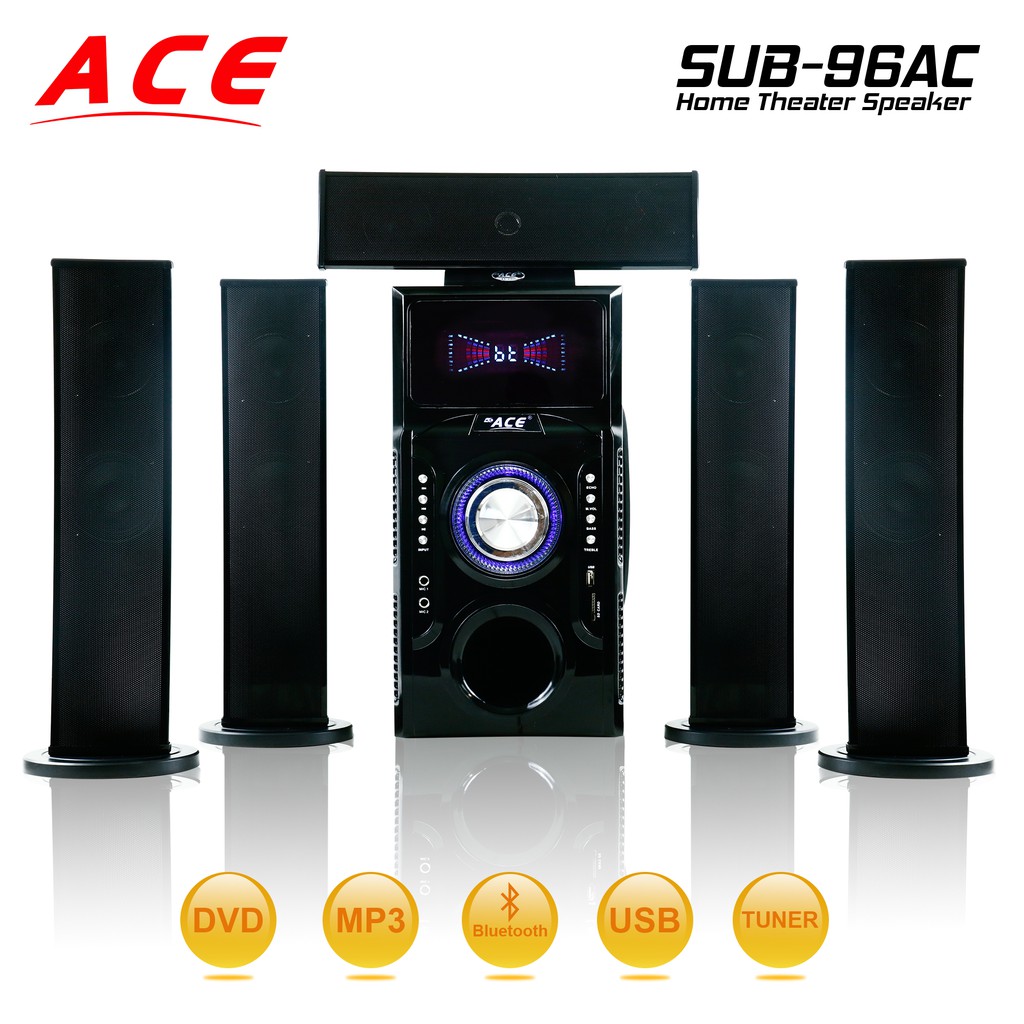 ACE sub-96ac 5.1 channel multimedia subwoofer speaker system | Shopee ...