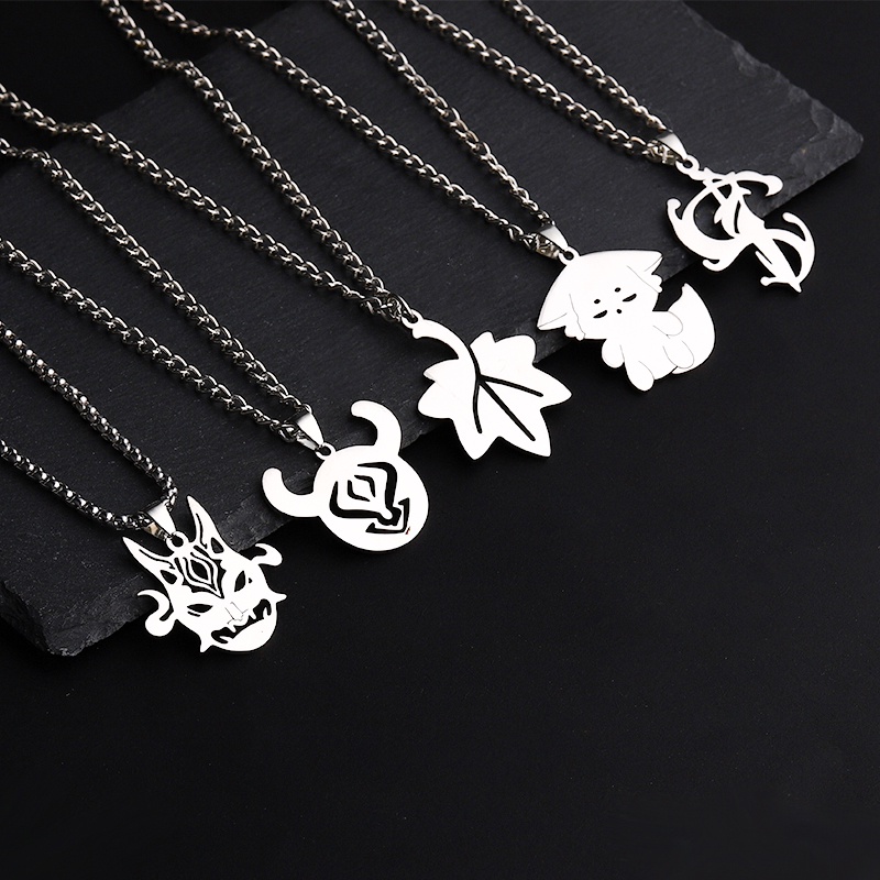 8 Styles Genshin Impact Necklace Eightfold Boy Fox Bomb Rabbit Couple ...