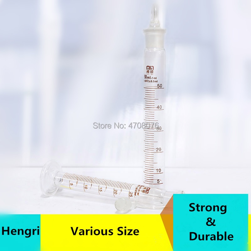 Glass graduated cylinder with ground-in stopper Pyrex lab measuring ...