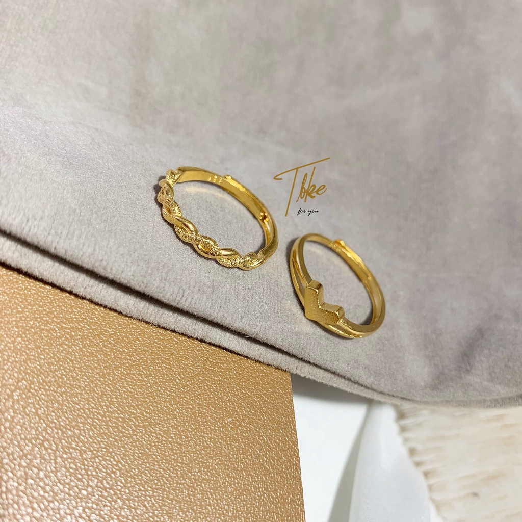 Tala 24K Gold Kyle Inspired - Twist Love Couple Ring Exquisite ...