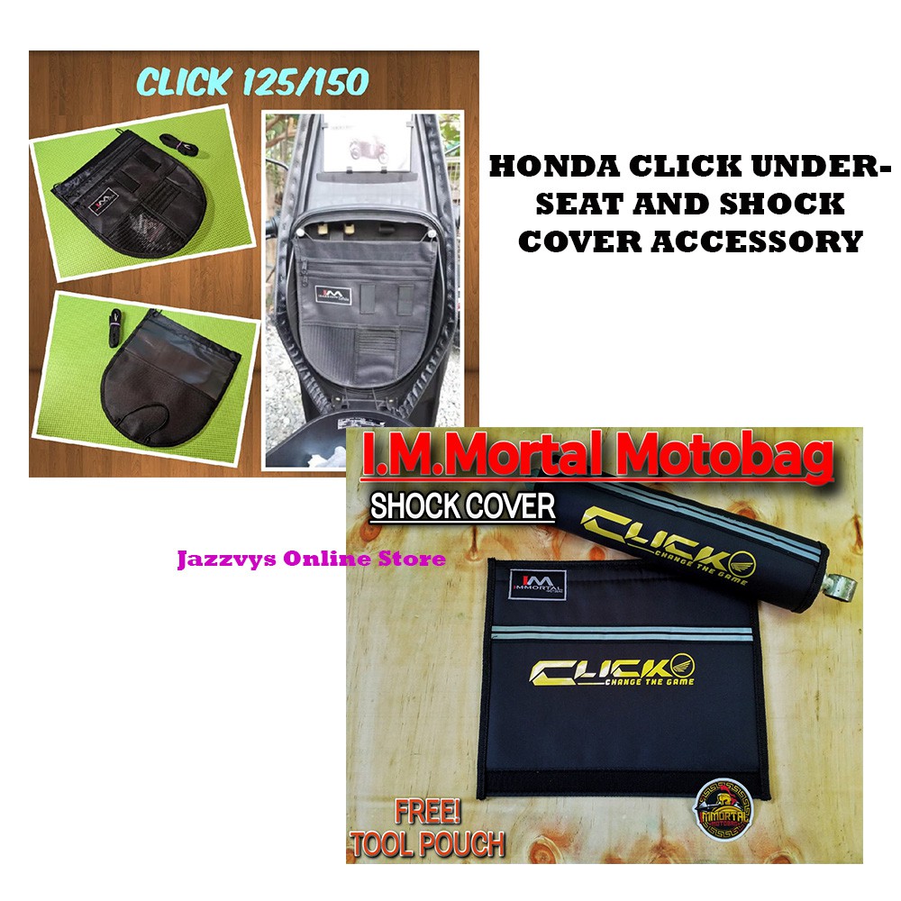 Honda Click V1 V2 V3 125i Underseat Organizer + Shock Cover Motorcycle ...