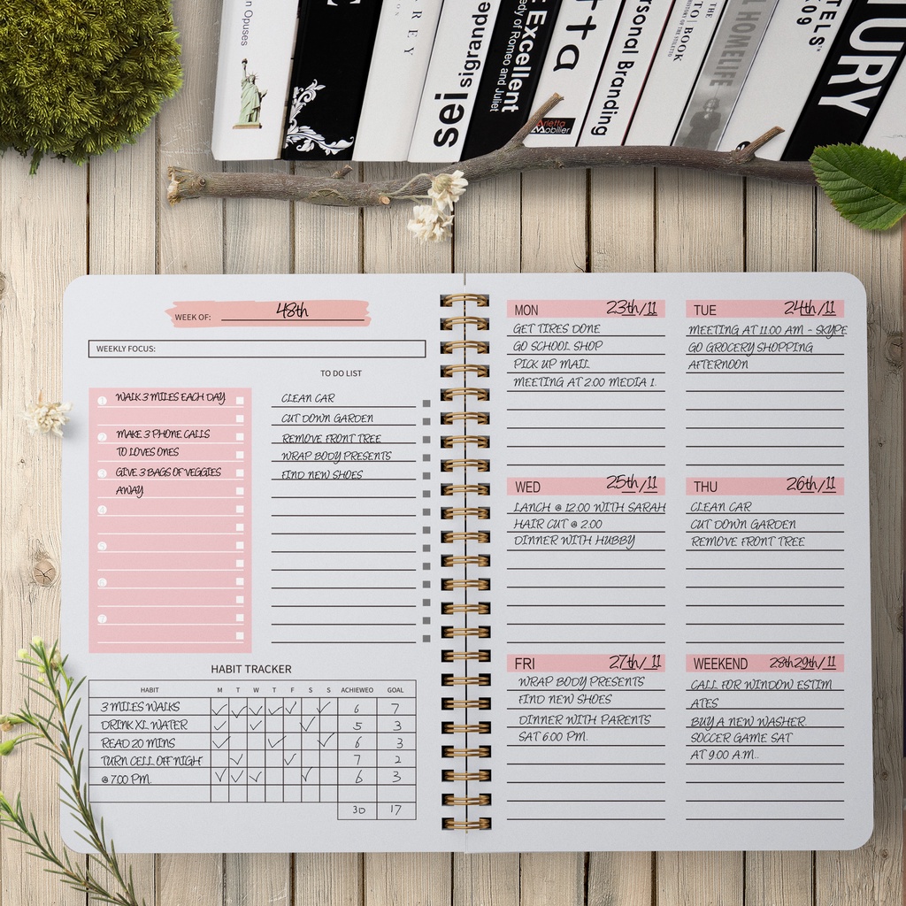 A5 weekly planner paper letter diary for school goal planner stationery ...