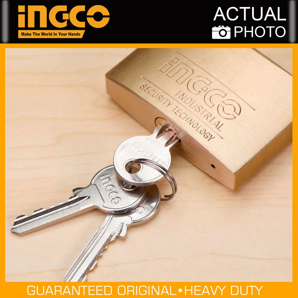 Ingco Heavy Duty Brass Padlock SOLD PER PIECE DBPL0202 / DBPL0302 ...