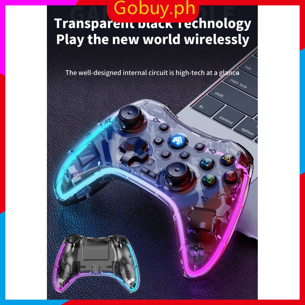 Switch Pro transparent RGB glare lights bluetooth gamepad joystick ...