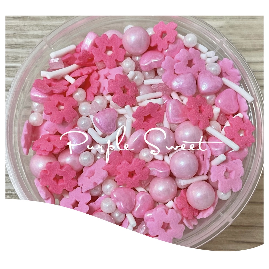 Assorted Edible Candy Sprinkles / Dragees / Flower Sprinkles / Pastel ...