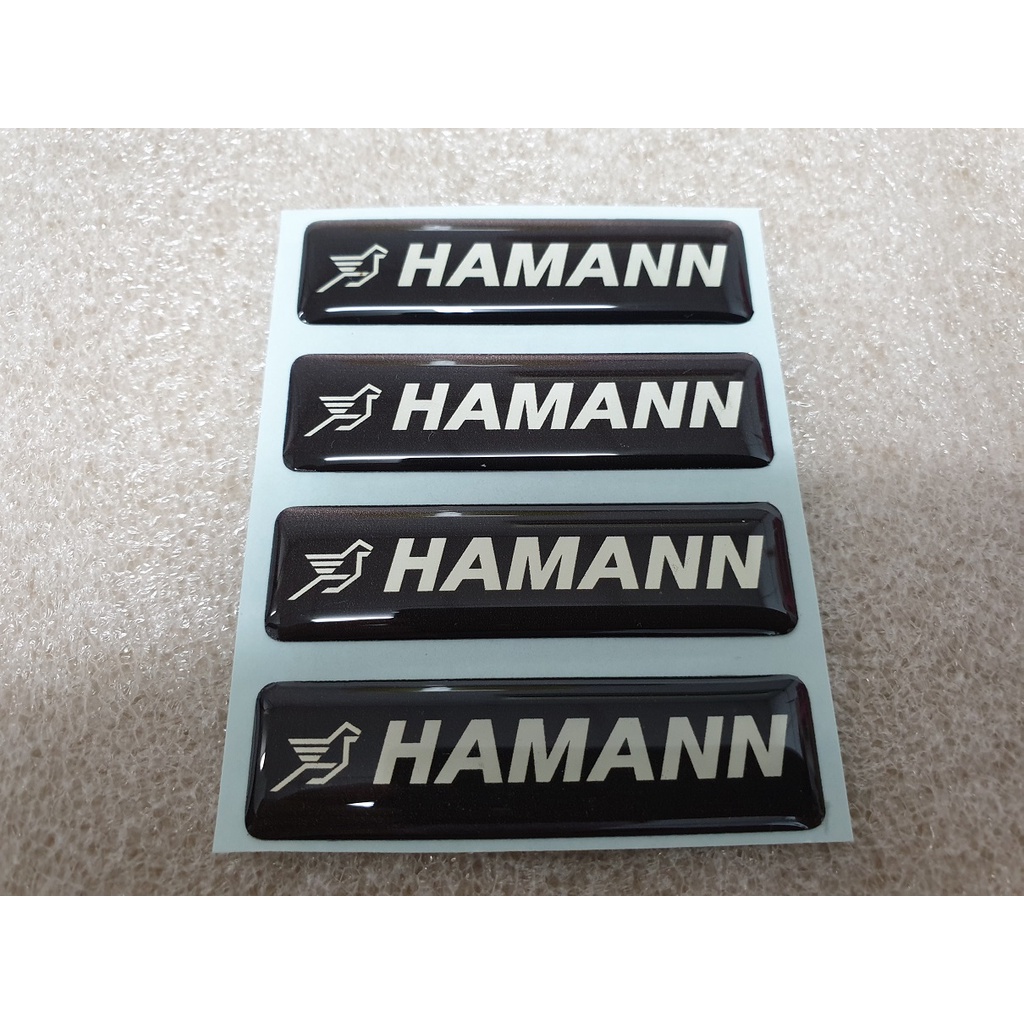 Hamann style front lip spoiler side skirt Epoxy badge logo Emblem ...