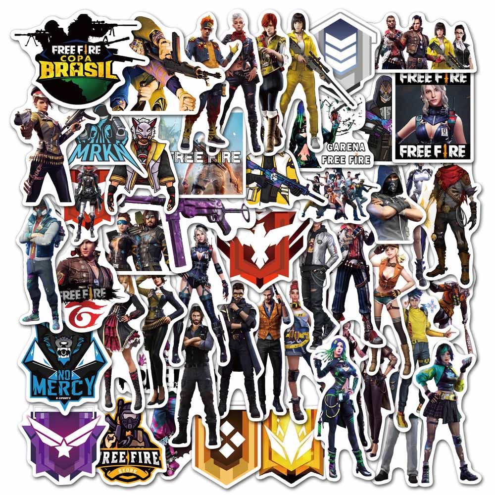50PCS Netease Shooting Game Free Fire Personality Graffiti Cartoon ...