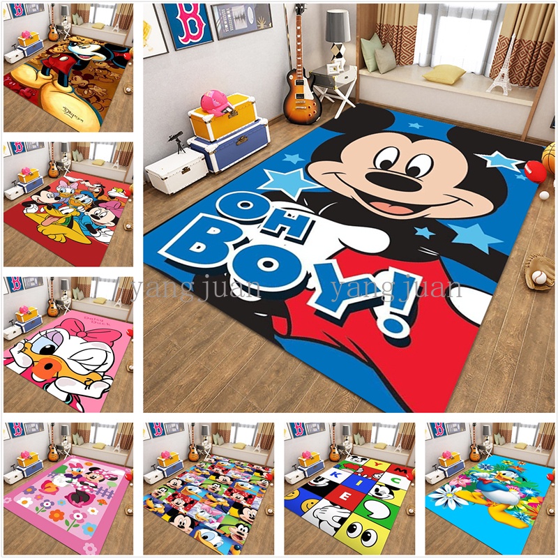 Disney Mickey Minnie Carpet Children Cute Cartoon Bedroom Bedside ...