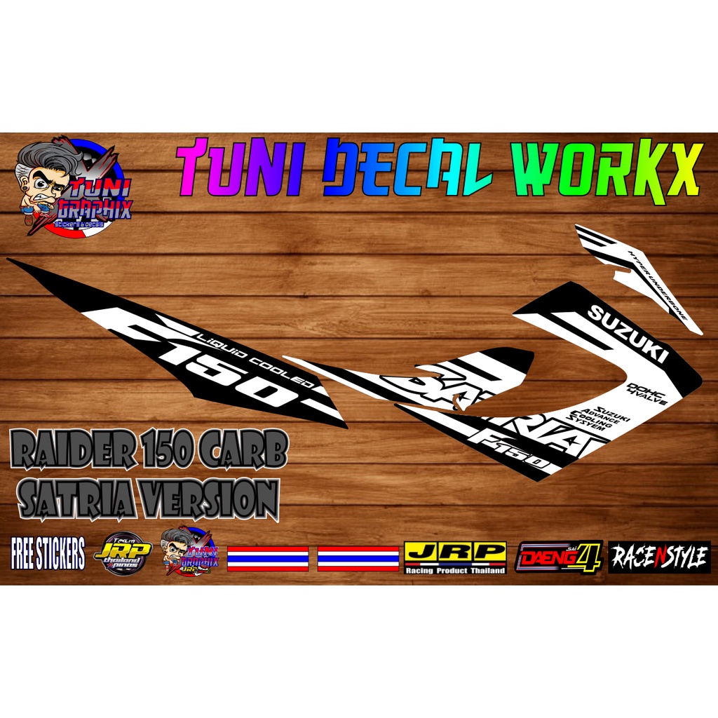 Suzuki Raider 150 Carb (2022) Satria Version Stock Decals | Shopee ...