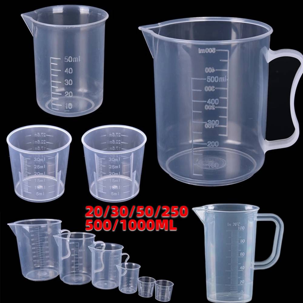 20ml / 30ml /50ml /250ml /500ml/1000ml Clear Plastic Graduated ...