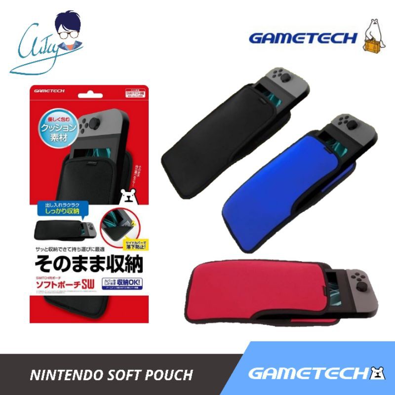 GAMETECH Nintendo Switch Soft Pouch ( RED / BLUE / BLACK ) | Shopee Philippines