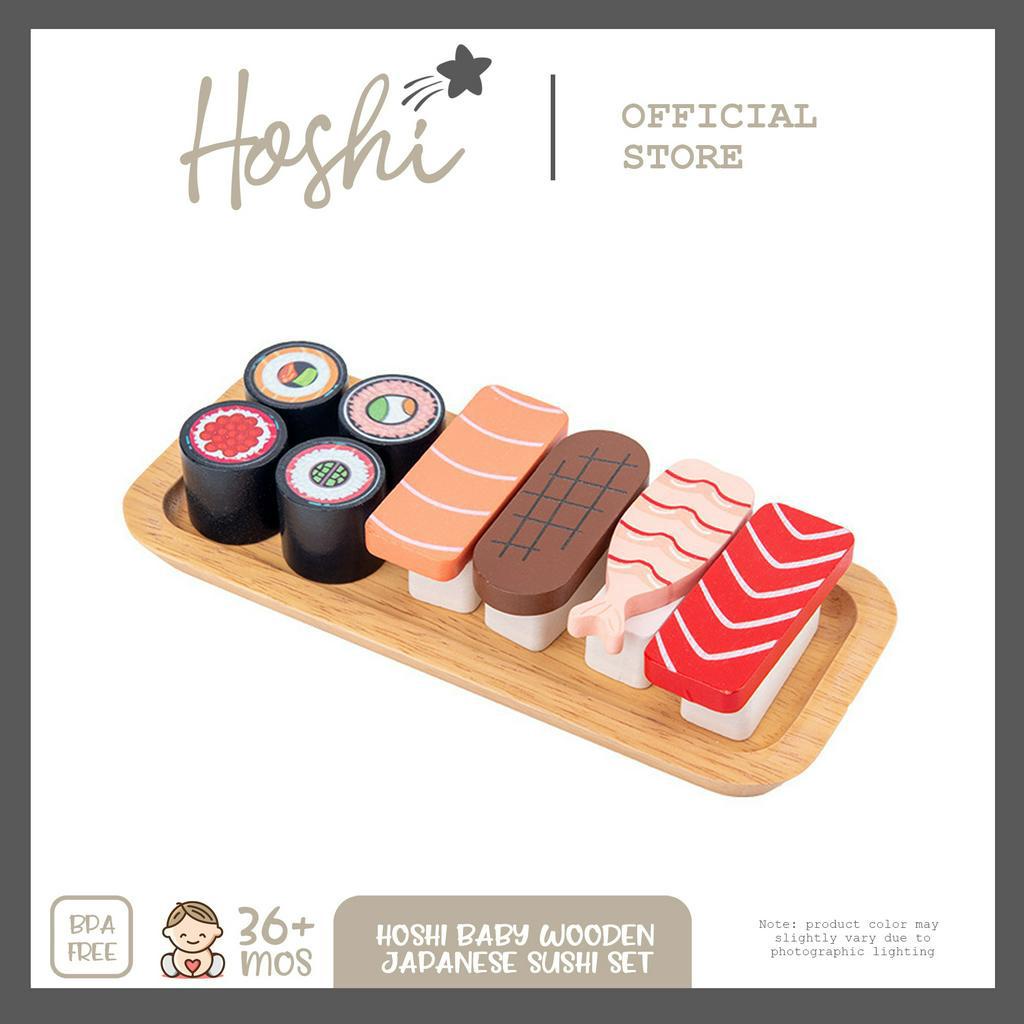 Hoshi Baby Wooden Japanese Sushi Food Toy Set, Pretend Play Montessori ...