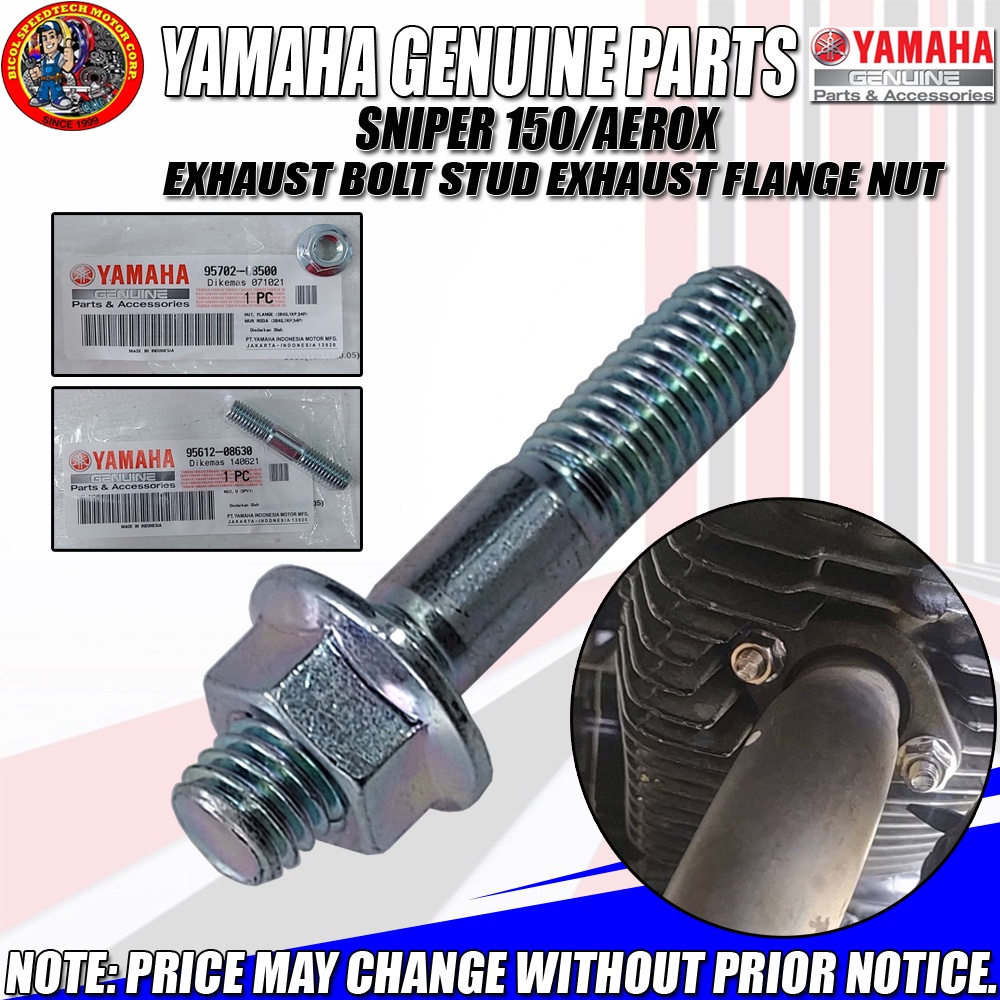 SNIPER 150/AEROX EXHAUST BOLT STUD EXHAUST FLANGE NUT ( 956120863000/ ...