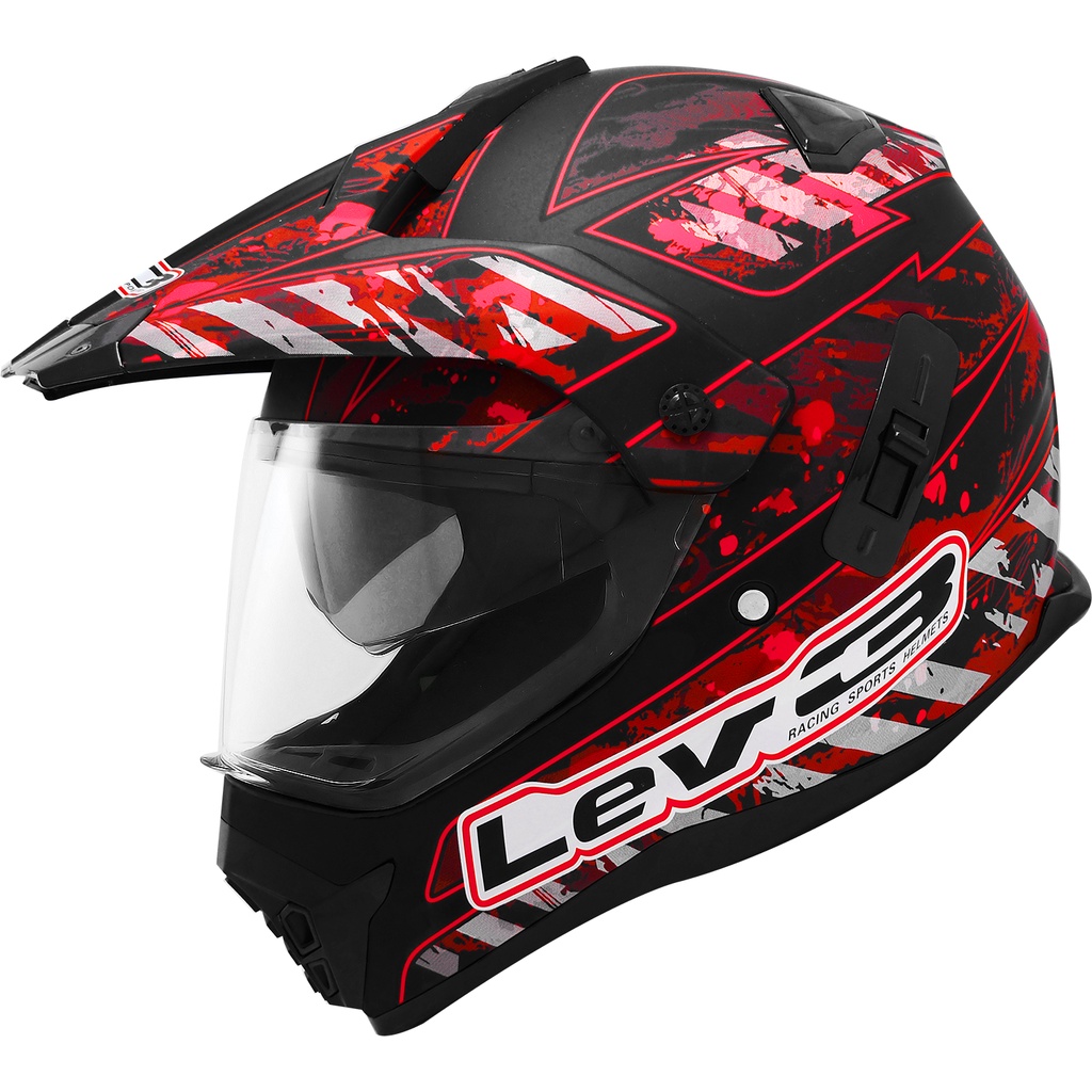 Lev3® DualSport Motard BJ-8910 ARMY Motorcycle Helmet | Shopee Philippines
