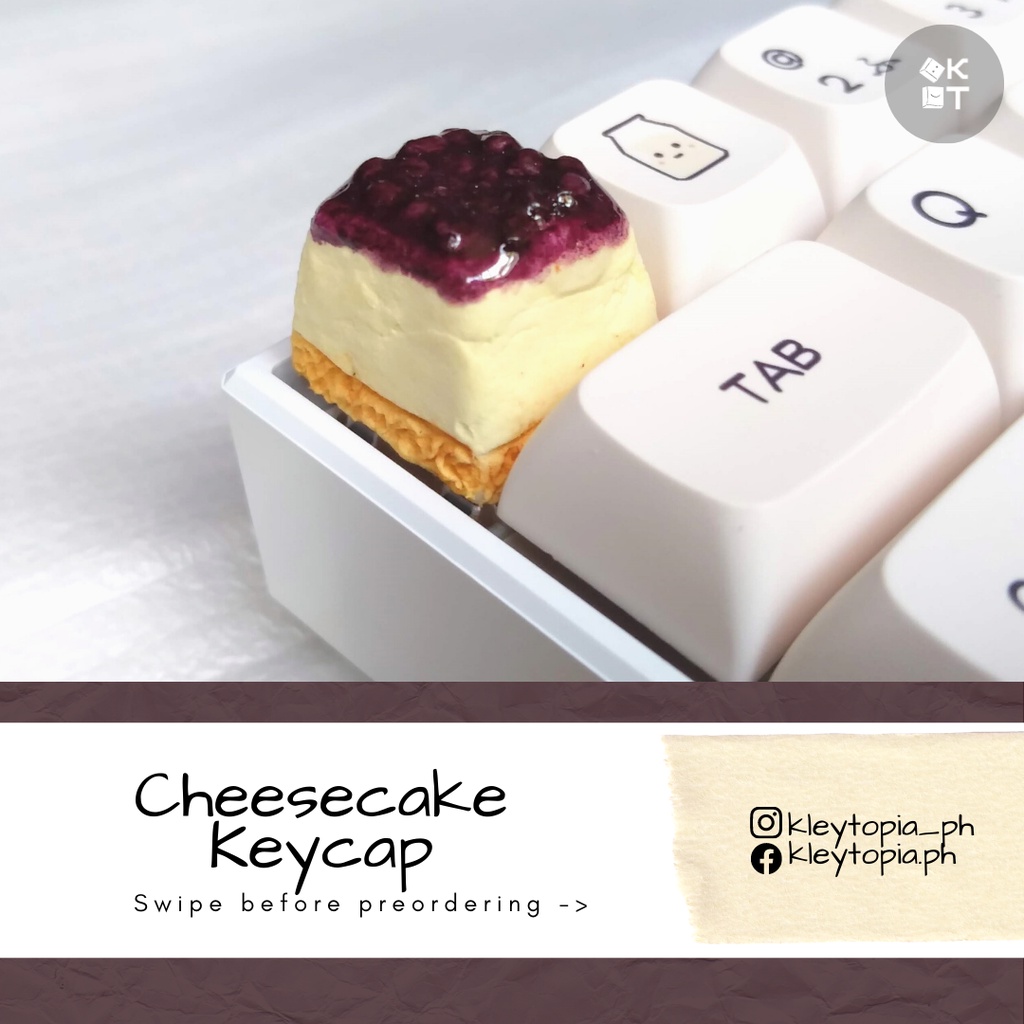 CHEESECAKE | Handmade Custom Artisan Keycap | For Mechanical Keyboard ...