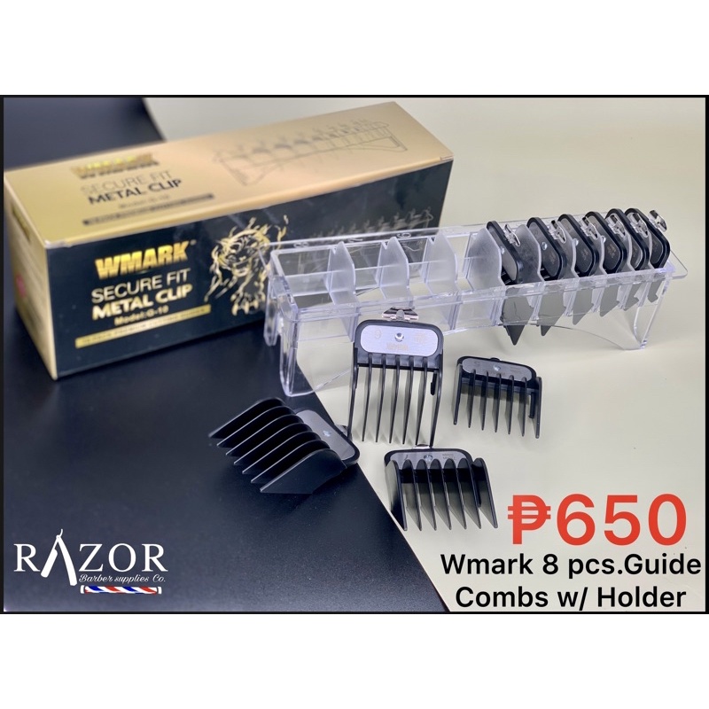 WMARK 10 Pcs. Guide Comb Set With Organizer Guide Comb For Hair ...