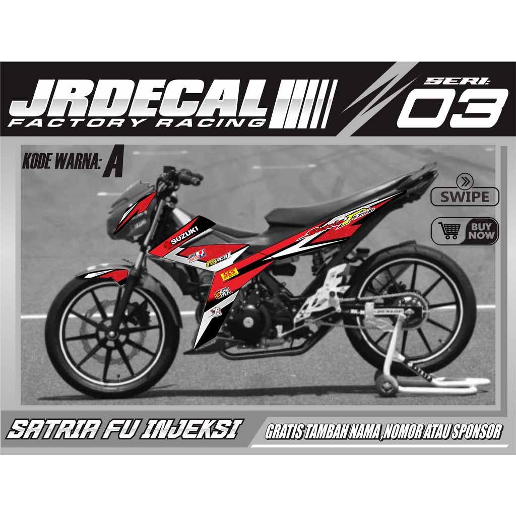 SATRIA FU FI INJECTION STRIPING STICKER 150 SEMIFULL CUSTOM RACING ...