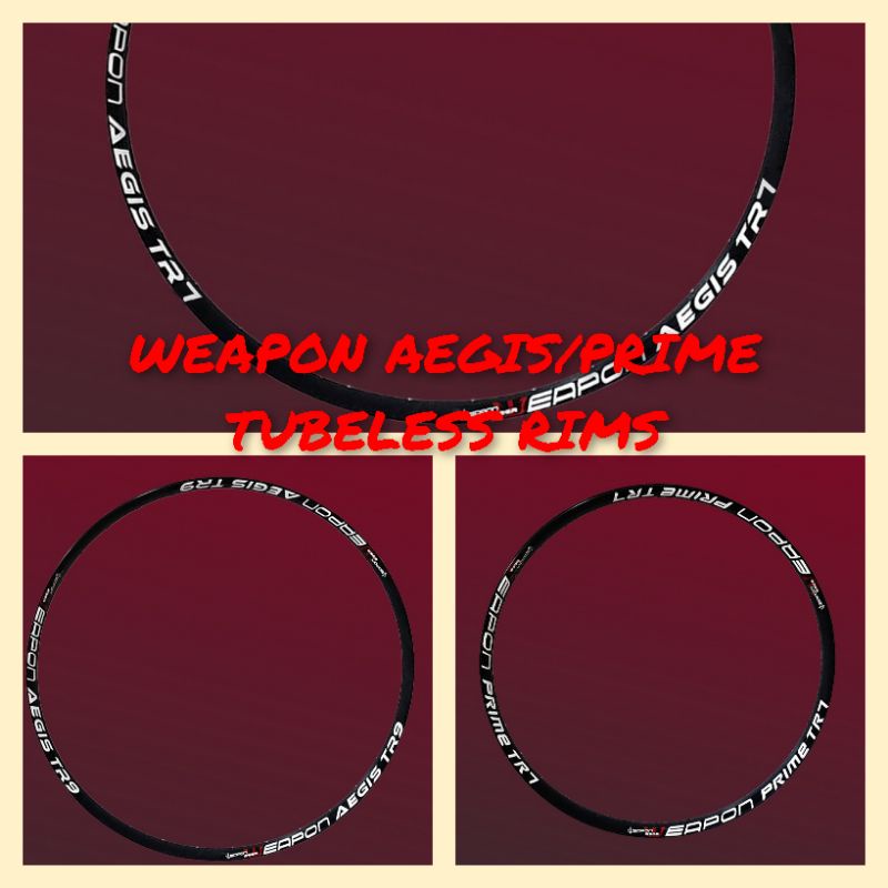 Weapon Aegis/ Weapon Prime Rim27.5 and 29 Tubeless Rims 32 holes per ...