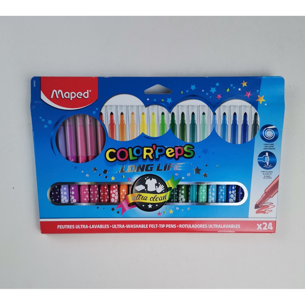 Maped Marker ColorPeps Medium Tip Ultra-clean (Available in: 12's ,18's ...
