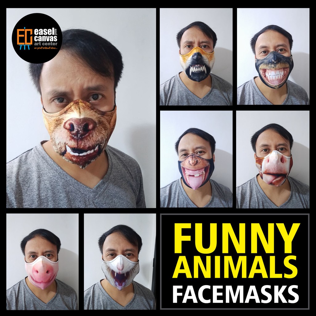 FUNNY ANIMAL FACEMASKS WASHABLE | Shopee Philippines