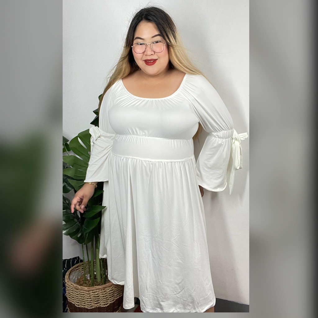 Tyra Plus size Doll Dress with ribbon fits xl-5xl | Shopee Philippines