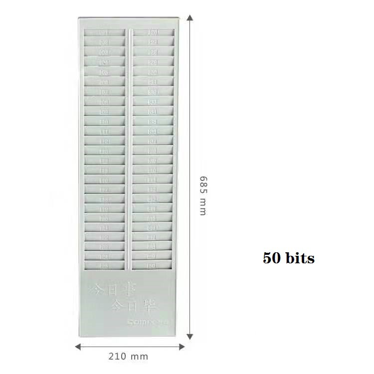 Time Card Holder Wall Mount Bracket 24/50 Pocket Slot Attendance Rack ...