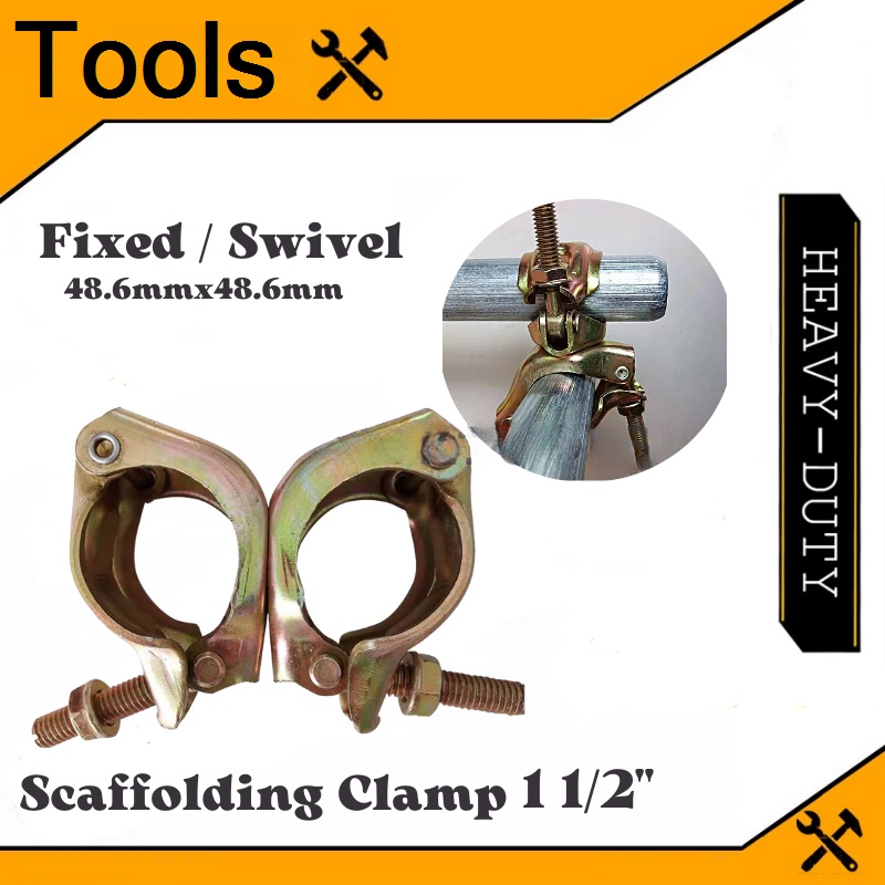 Scaffolding Swivel Clamp Fixed Clamp 1 1/2" Per Pcs | Shopee Philippines