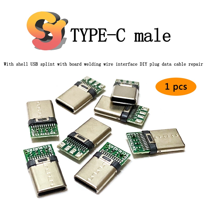 [Ready Stock Supply] 1pcs TYPE-C Male Head With Case USB Splint With ...