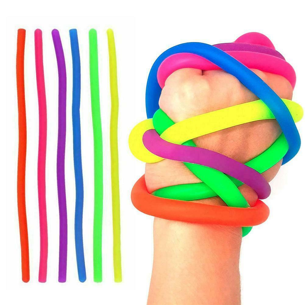6pcs/lot Soft Rubber Noodle Elastic Rope Toys Stretch String ...