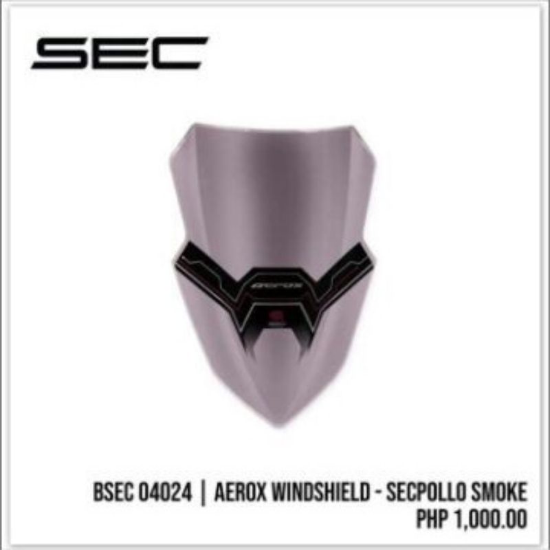 Aerox windshield- secpollo( sec brand) | Shopee Philippines