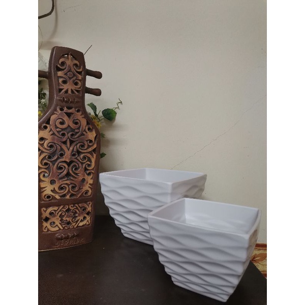 MELAMINE FLOWER POT untuk bunga hiasan sahaja | Shopee Philippines
