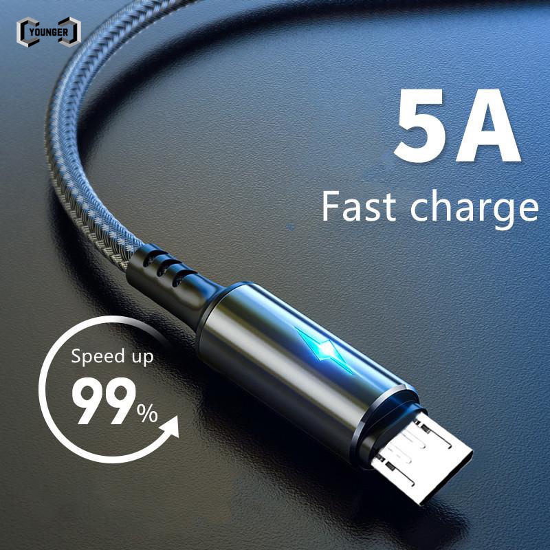 Braided Data Cable,5a Fast Charging With Led Light Cable,Usb Data Cable ...