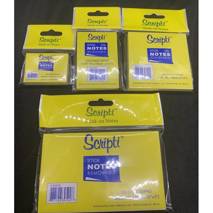Scripti Stick-On Note Pad | Shopee Philippines