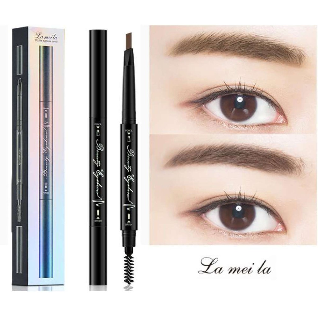 Lameila P778 Waterproof Eyebrow Pencil 2 In 1 Eyebrow Pencil | Shopee ...